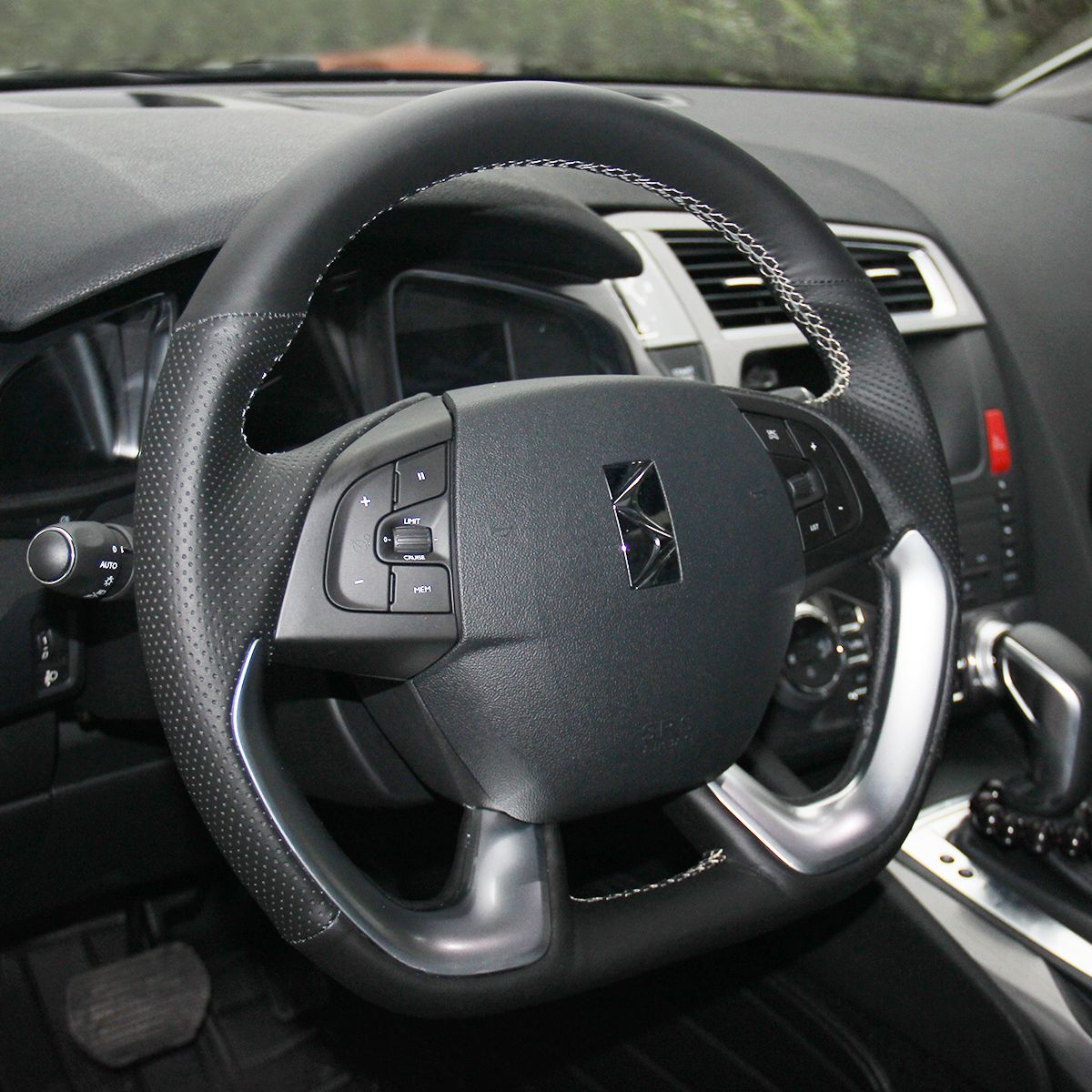 Loncky Auto Custom Fit OEM Black Genuine Leather Car Steering Wheel ...