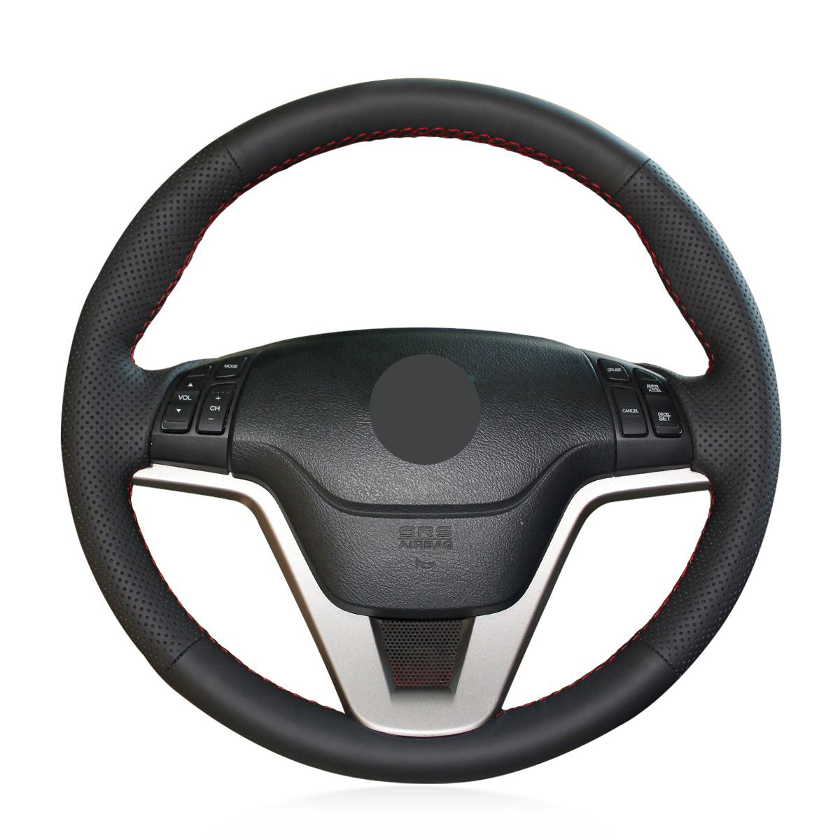 Loncky Auto Custom Fit OEM Black Genuine Leather Car Steering Wheel ...