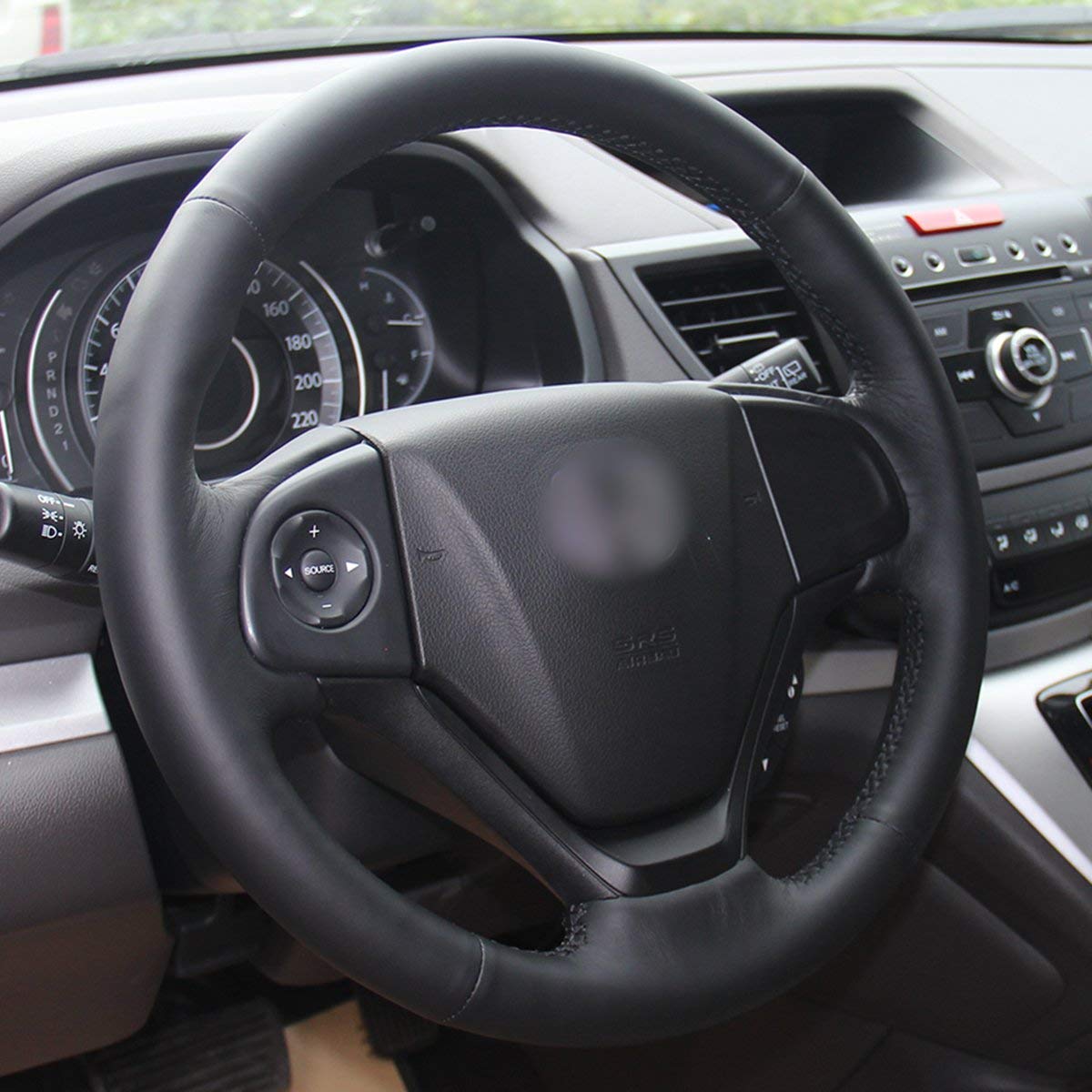 Loncky Auto Custom Fit OEM Black Genuine Leather Car Steering Wheel ...