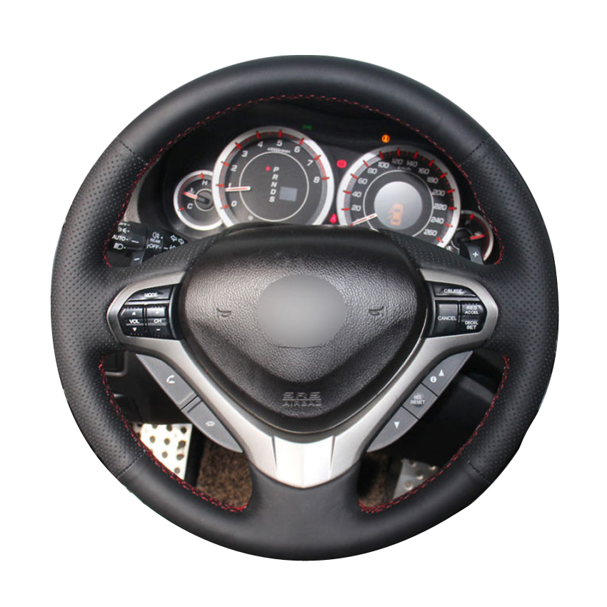 Loncky Auto Custom Fit OEM Black Genuine Leather Car Steering Wheel ...