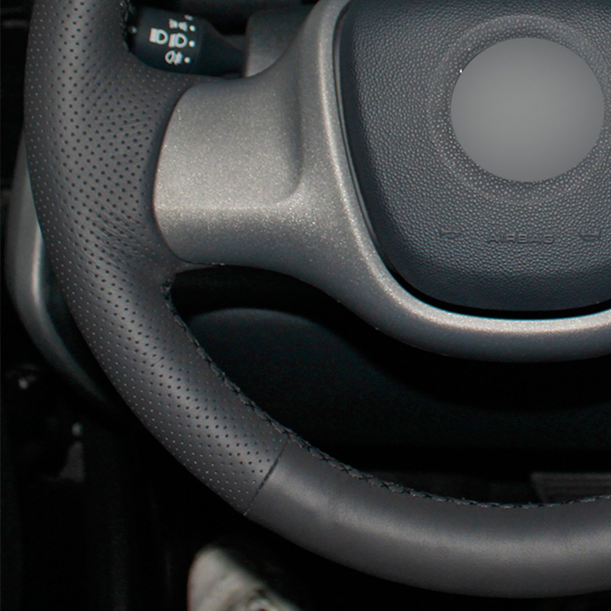 Loncky Auto Custom Fit OEM Black Genuine Leather Steering Wheel Covers ...