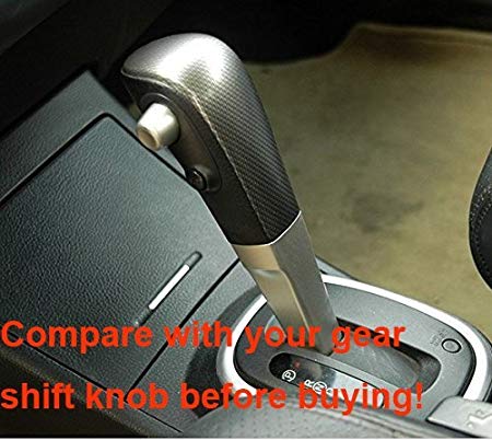 Loncky Black Genuine Leather Custom Car Gear Shift Knob Cover for ...