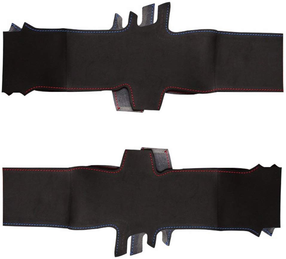 Loncky Auto Custom Fit OEM Black Suede Leather Car Steering Wheel Cover ...